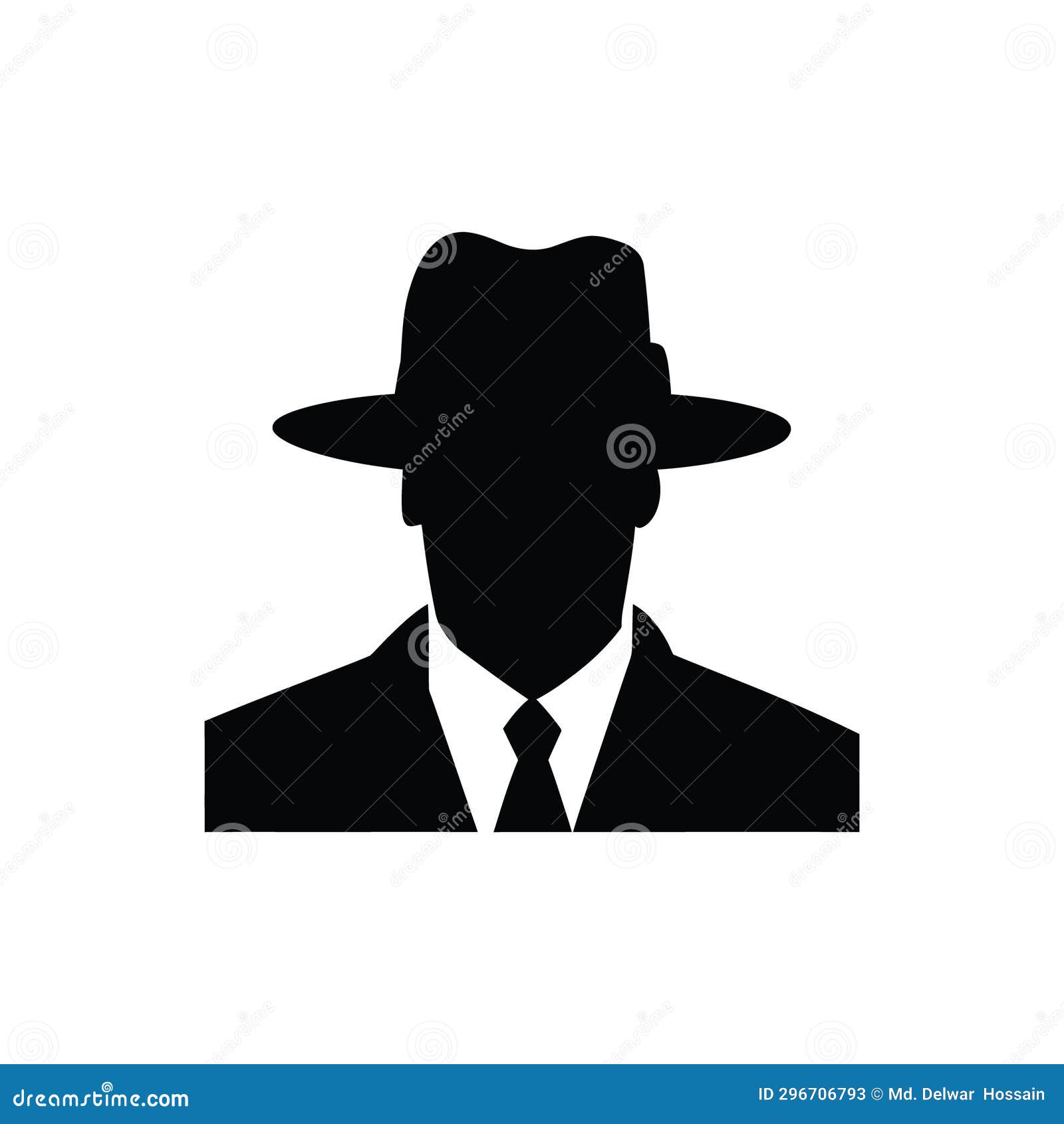 Detective Icon stock vector. Illustration of symbol - 296706793