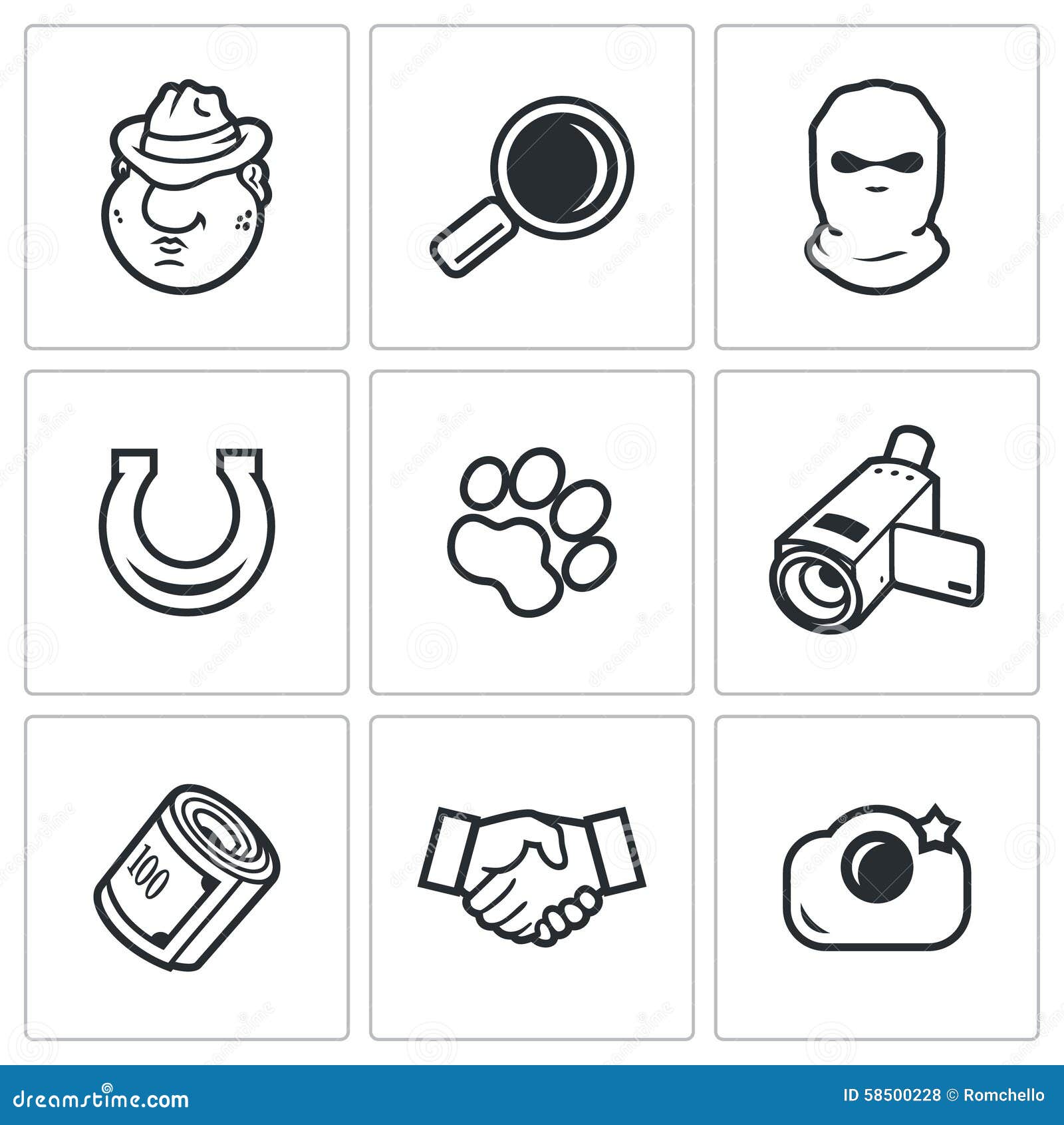 Compromising Through Magnifier. Doodle Design. Royalty-Free Stock Image ...