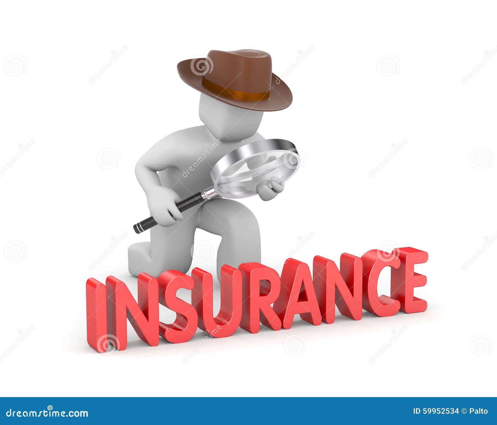 Detective Inspected Insurance Stock Illustration - Illustration of ...