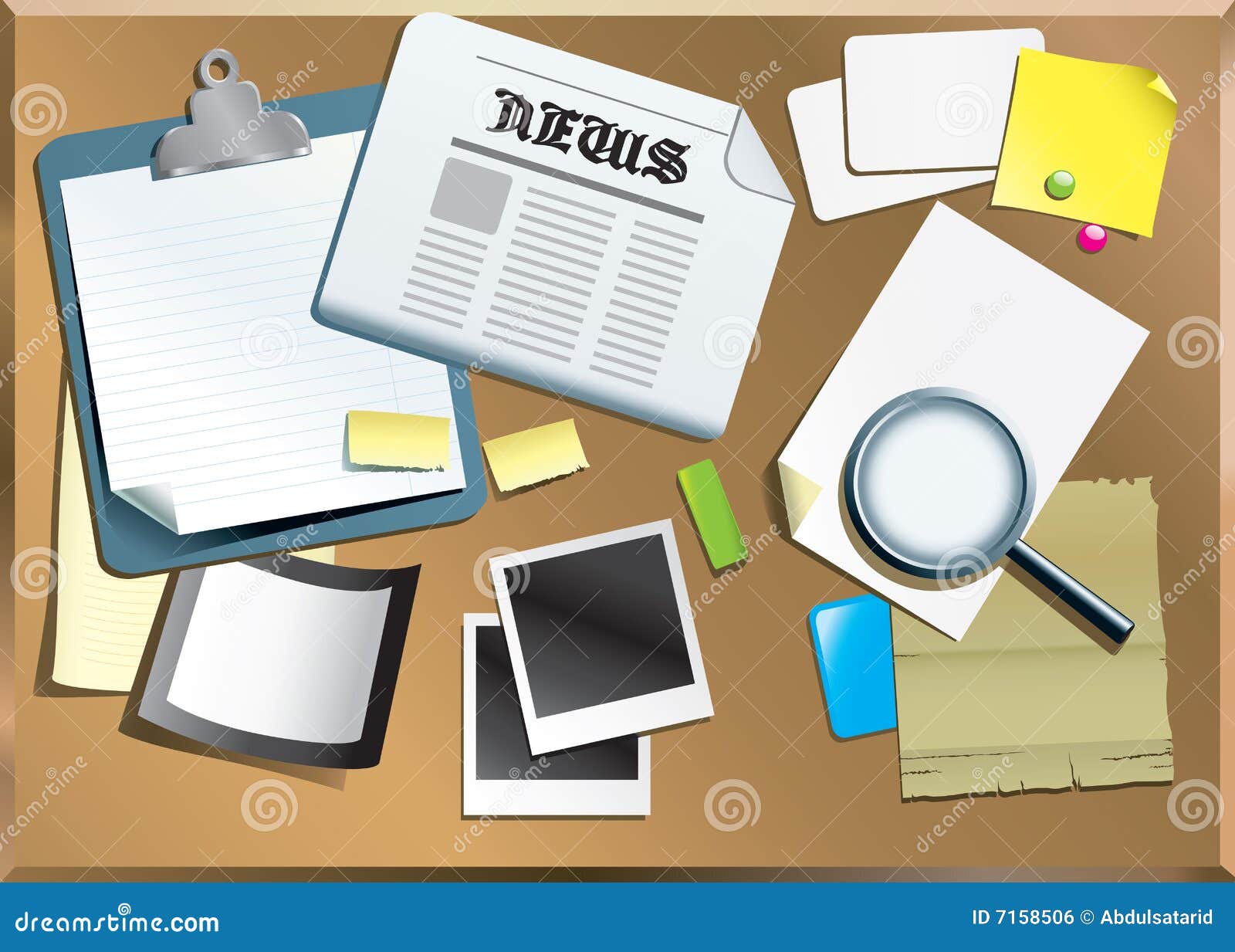 Detective investigate stock vector. Illustration of inspector - 7158506