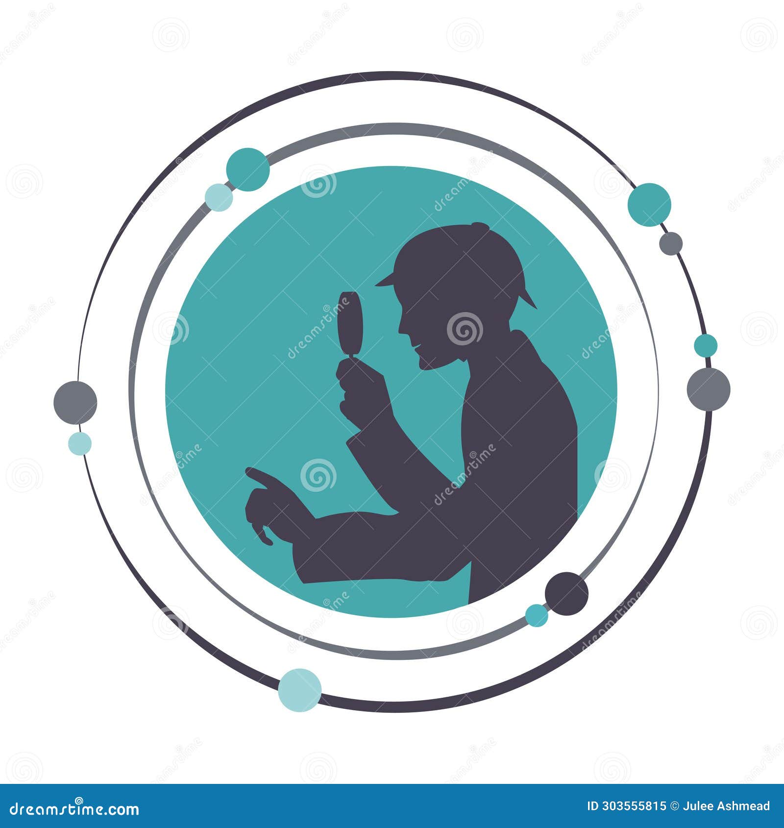 Detective Investigation Graphic Icon Vector Illustration Stock ...