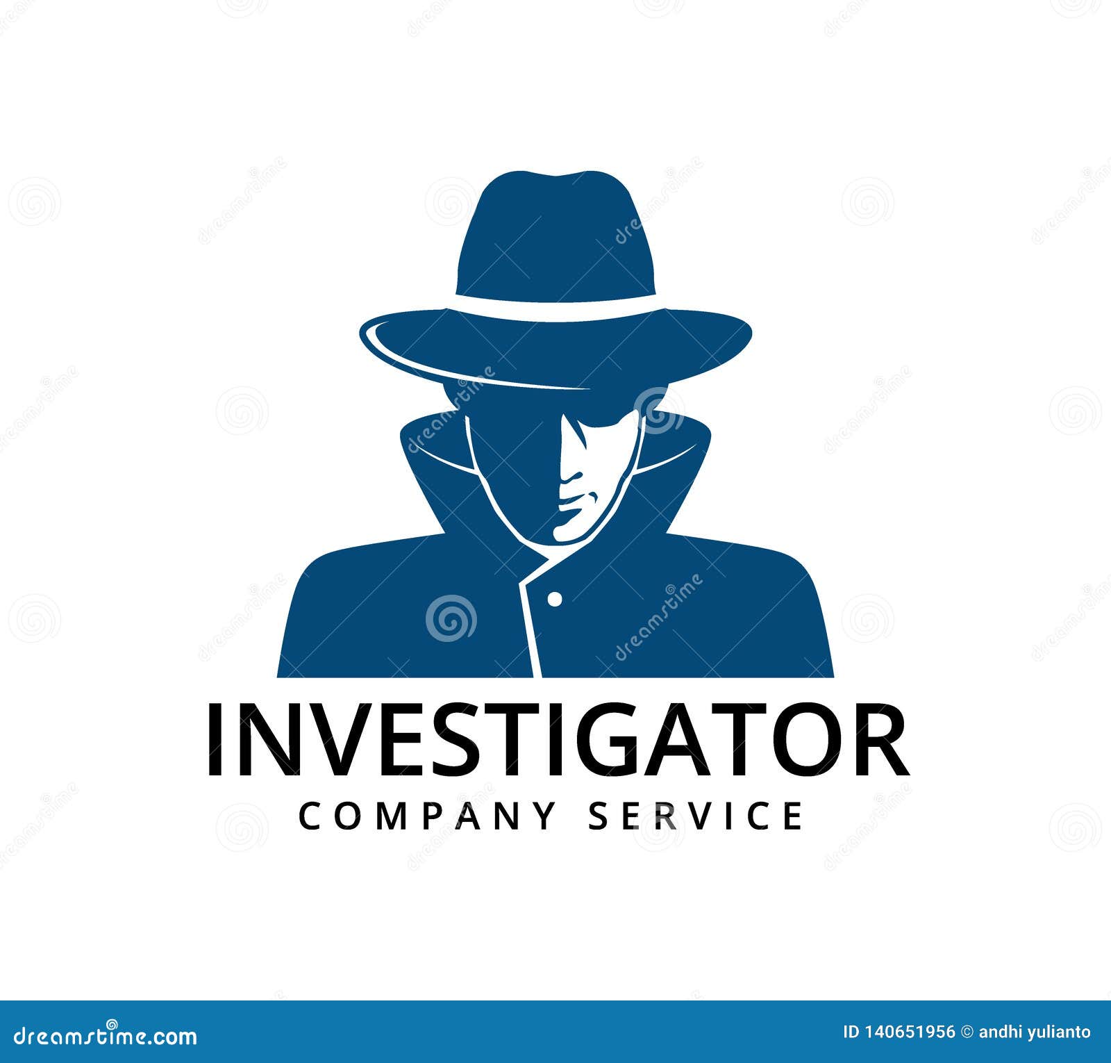 Detective Investigation Service Vector Icon Logo Design Stock ...