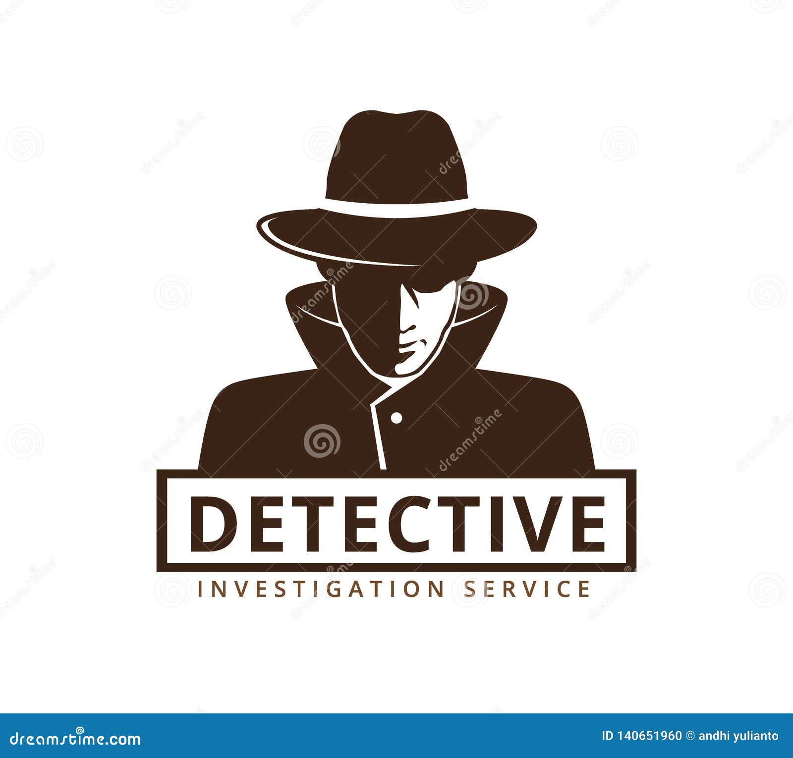 Detective Investigation Service Vector Icon Logo Design Stock ...