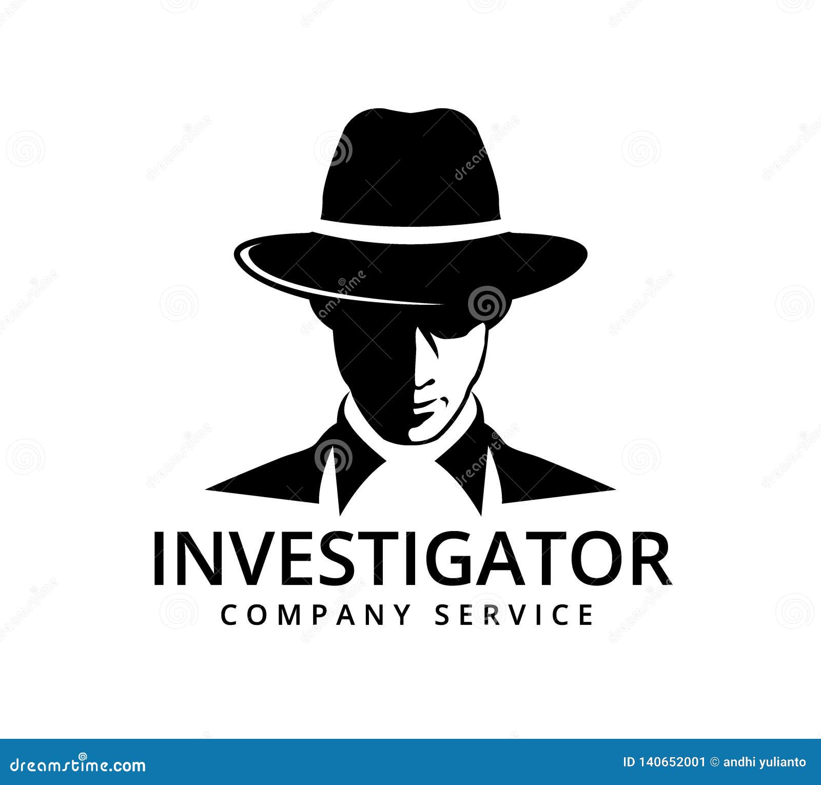 Detective Investigation Service Vector Icon Logo Design Stock ...