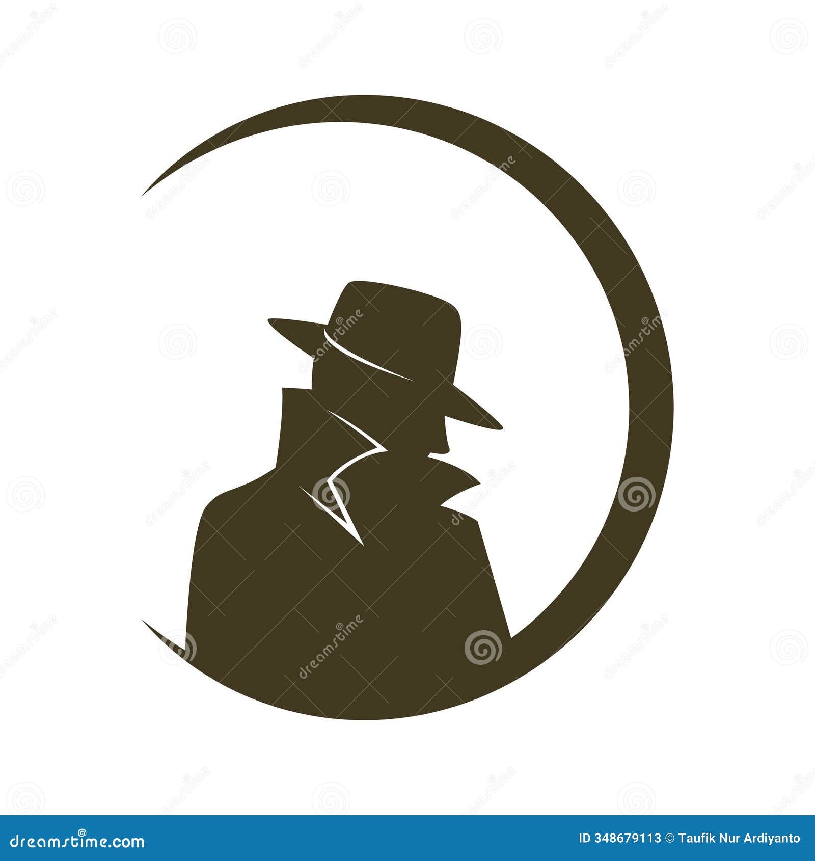 Detective Man Logo Design, Mafia Detective Fashion Tuxedo And Hat ...