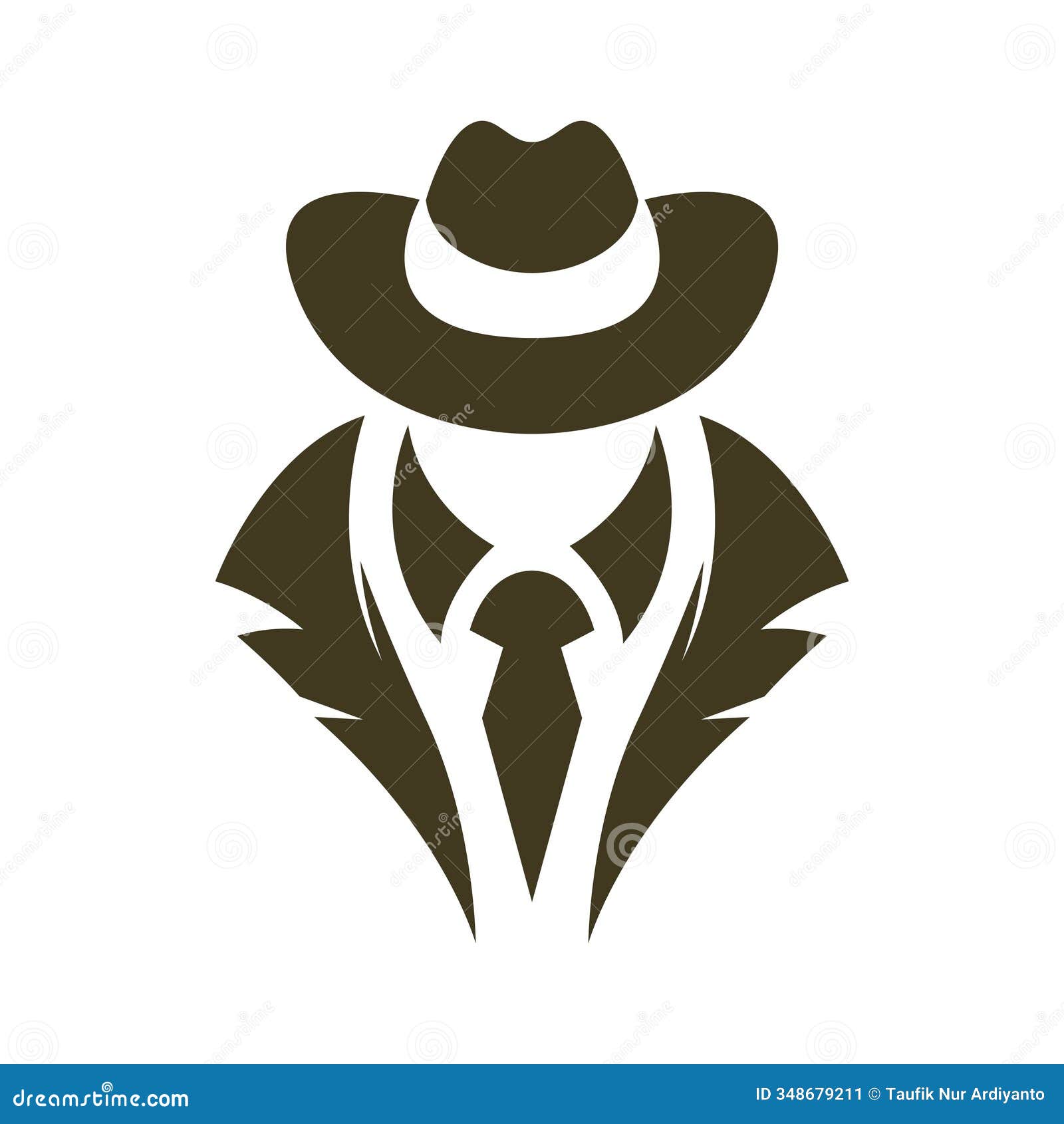 Detective Man Logo Design, Mafia Detective Fashion Tuxedo And Hat ...