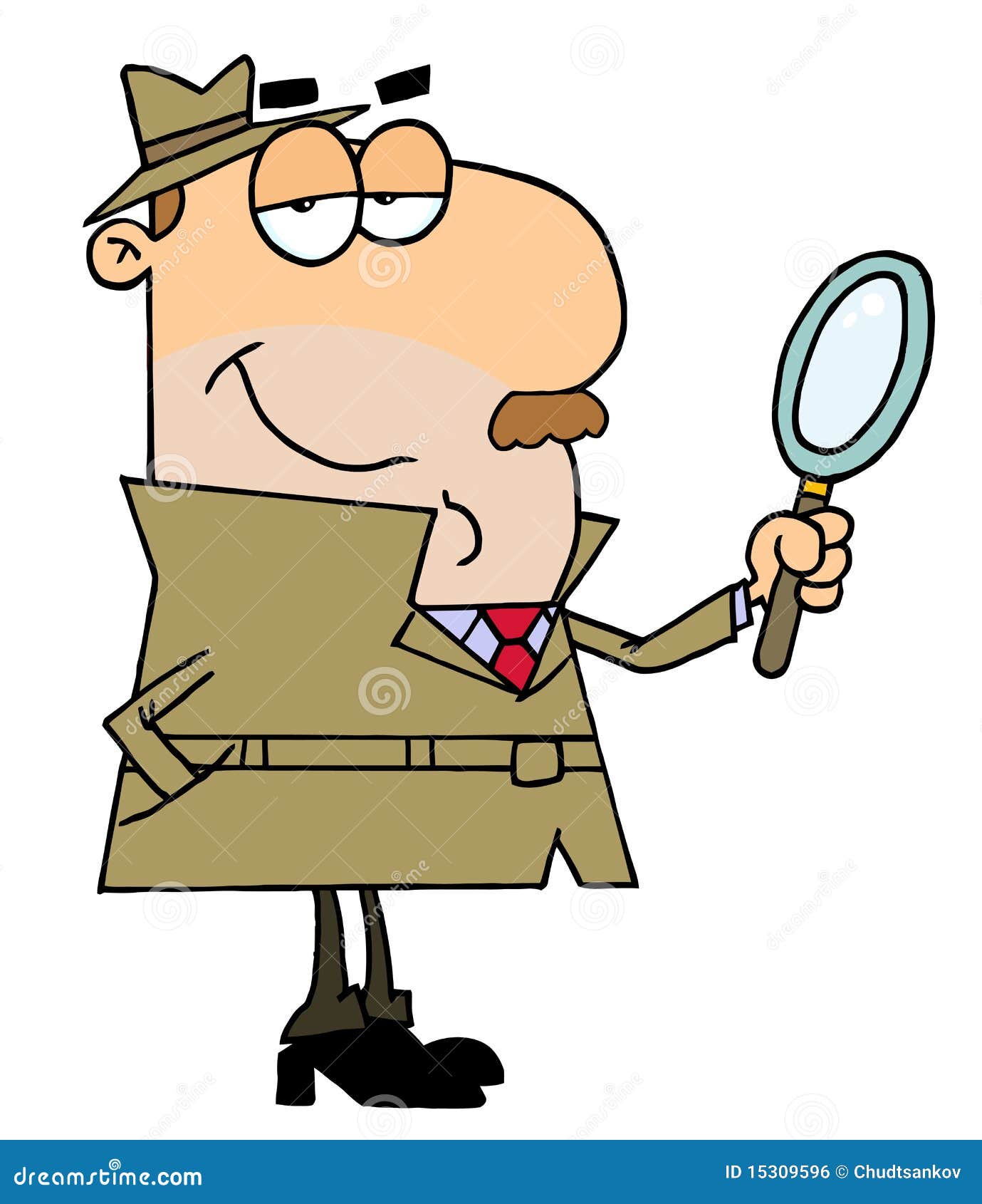 Detective man stock vector. Illustration of graphic, careers - 15309596