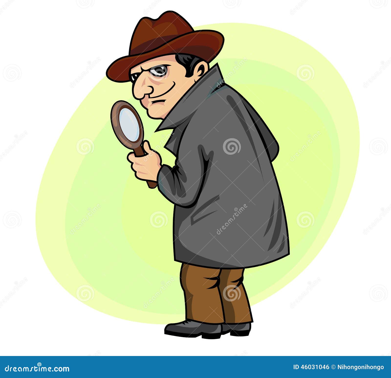 Detective man stock vector. Illustration of male, agent - 46031046