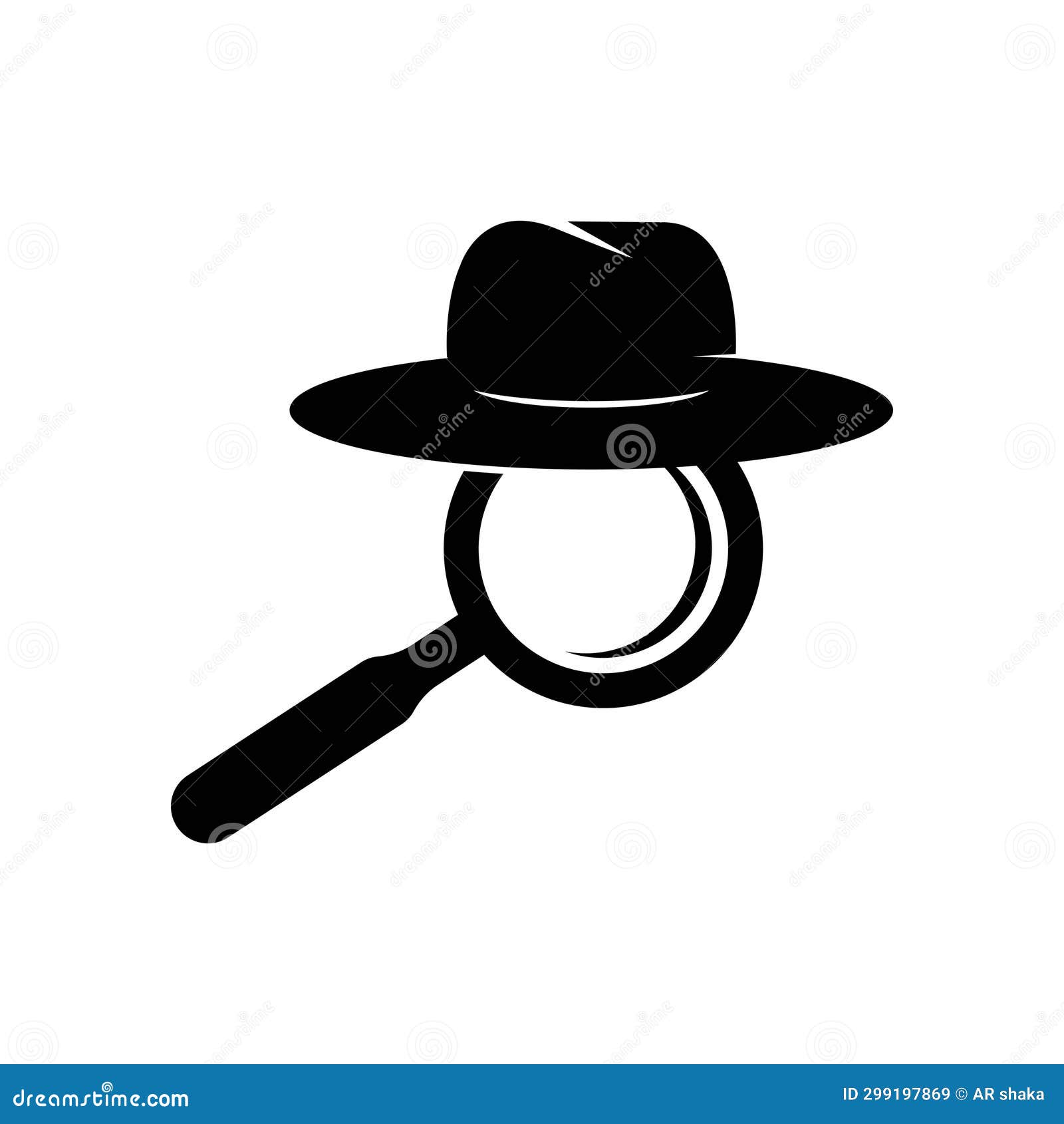 Detective with Moustache Simple Icon Illustration Stock Vector ...