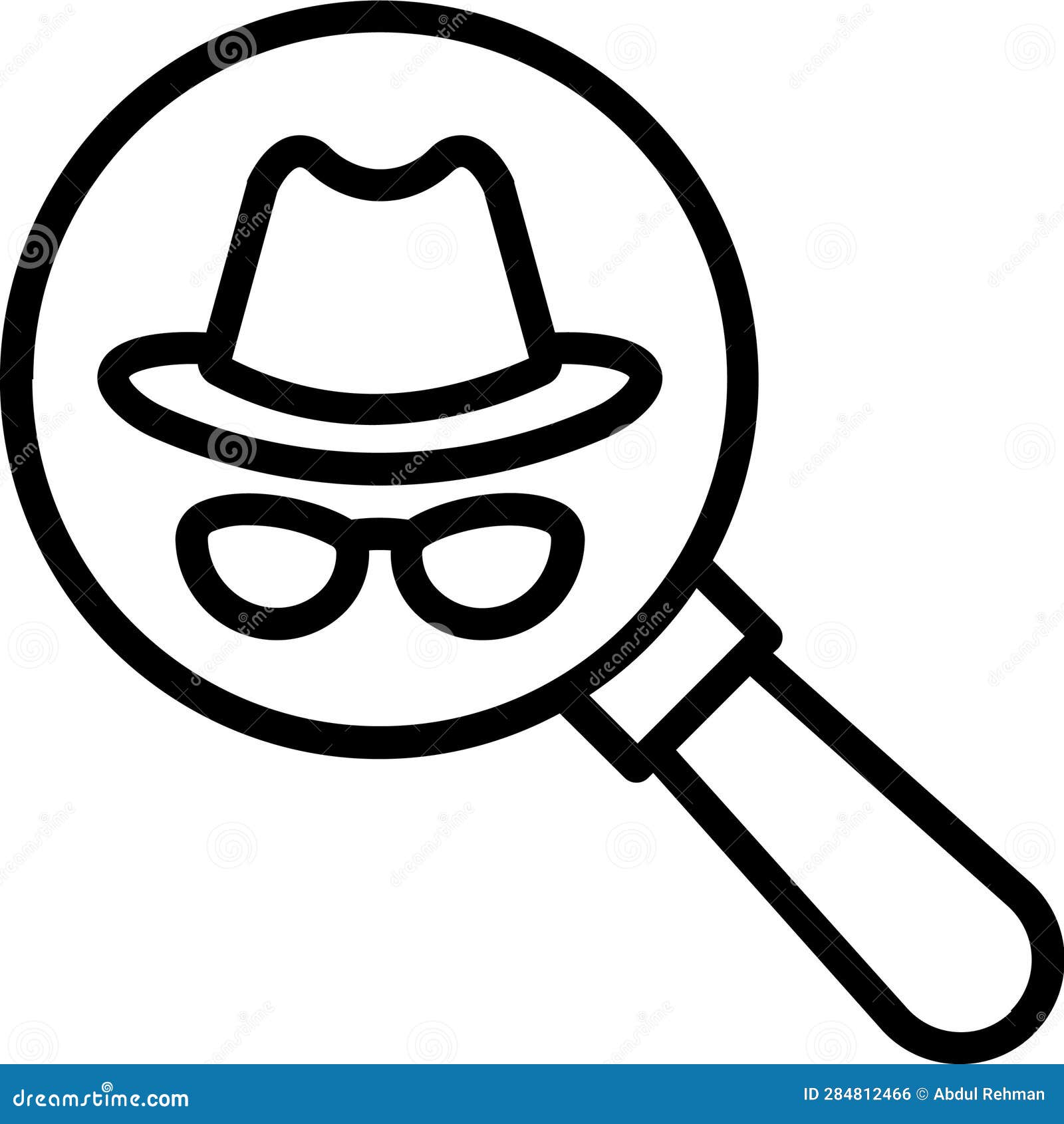 Detective Outline Vector Icon that Can Easily Edit or Modify . Stock ...