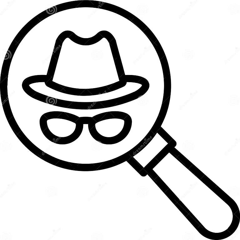 Detective Outline Vector Icon that Can Easily Edit or Modify . Stock ...