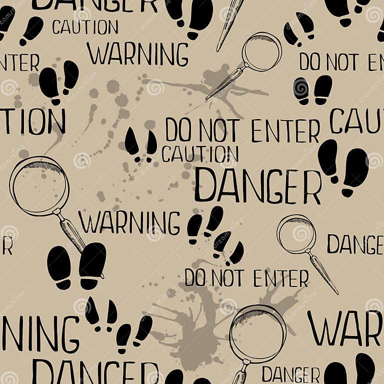 Detective pattern stock vector. Illustration of glass - 61168341