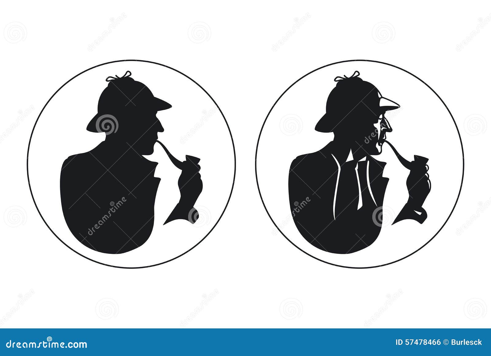 Detective Pipe Smoker Silhouette. Sherlock Holmes Stock Vector ... Detective Pipe Smoker Silhouette. Sherlock Holmes Stock Vector ...