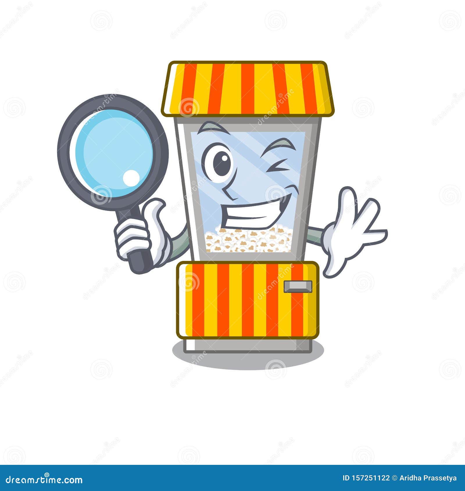 Detective Popcorn Vending Machine in a Character Stock Vector ...