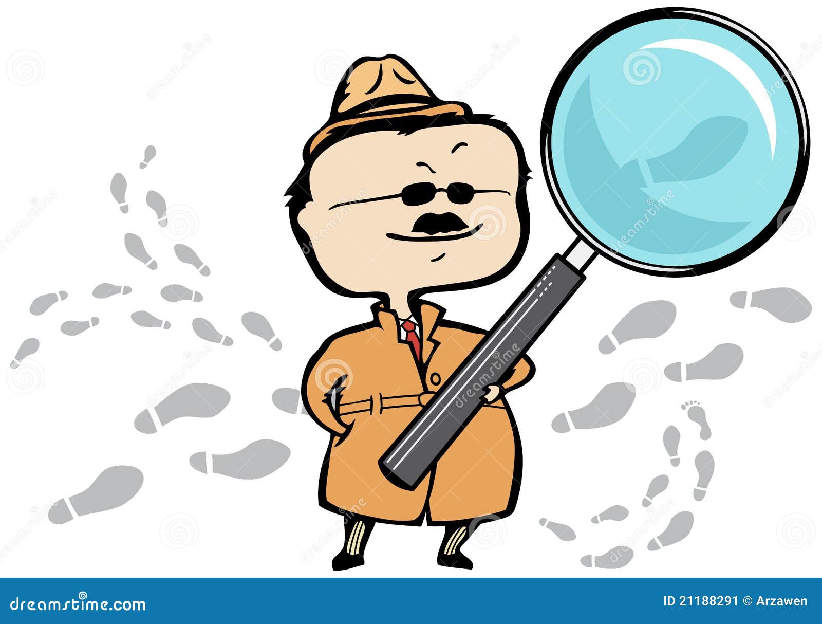 Private Investigator. Male Detective In Different Action Pose, Police ...