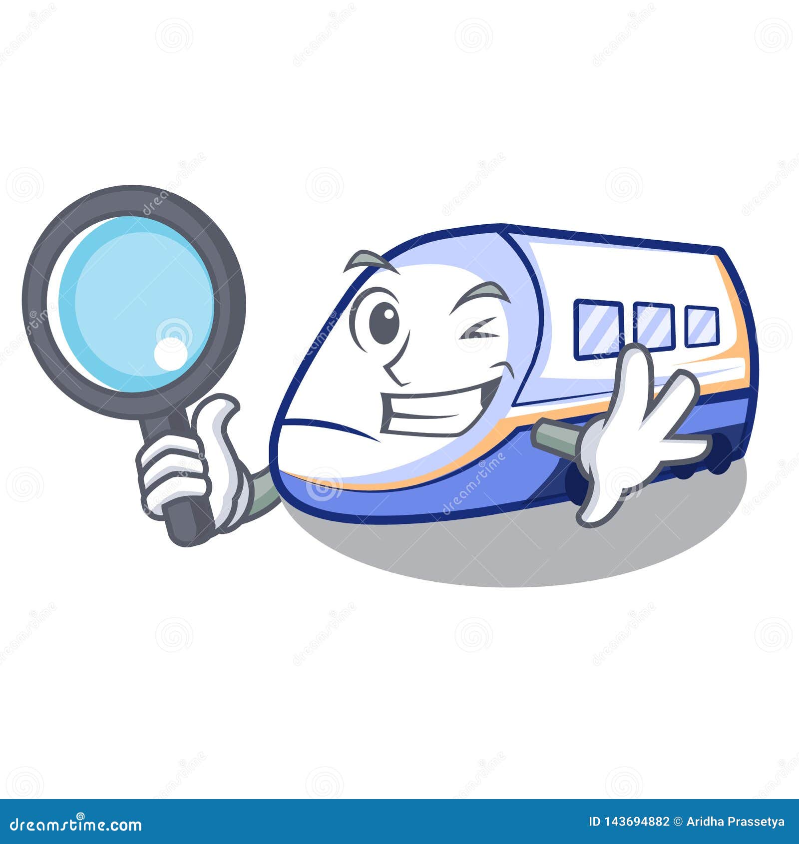 Detective Shinkansen Train Transportation in Shape Characters Stock ...