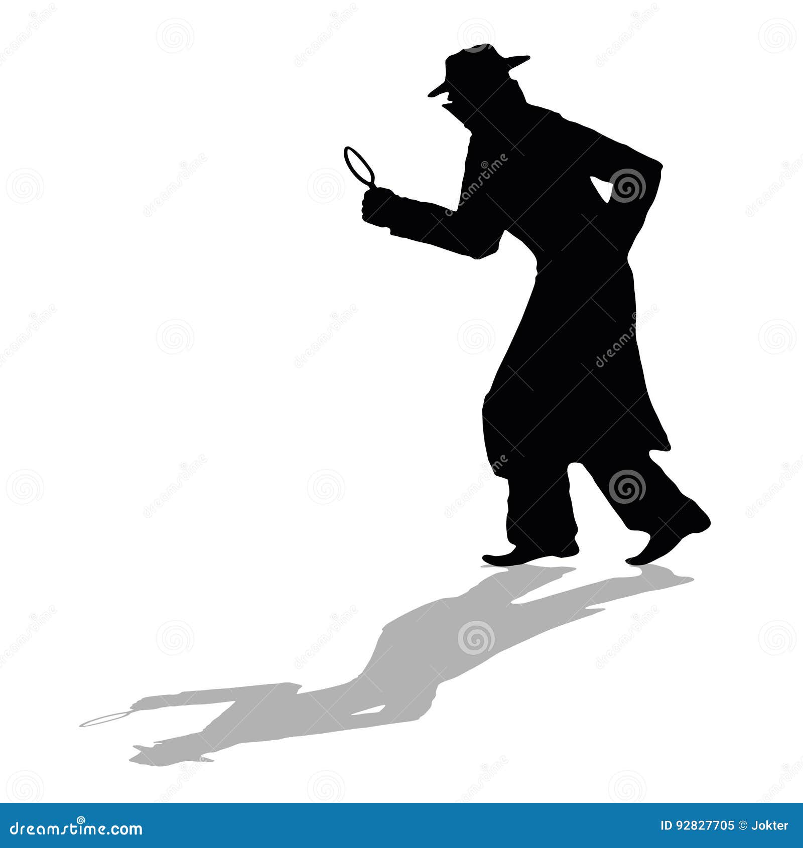 Detective Silhouette Vector Illustration | CartoonDealer.com #92827705