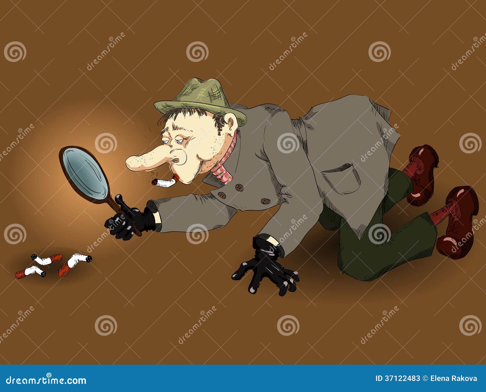 Detective stock vector. Illustration of investigation - 37122483