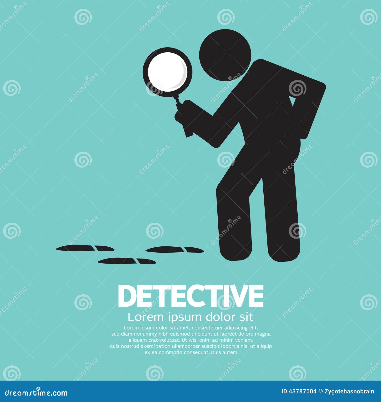 Detective Symbol Graphic stock vector. Illustration of discover - 43787504
