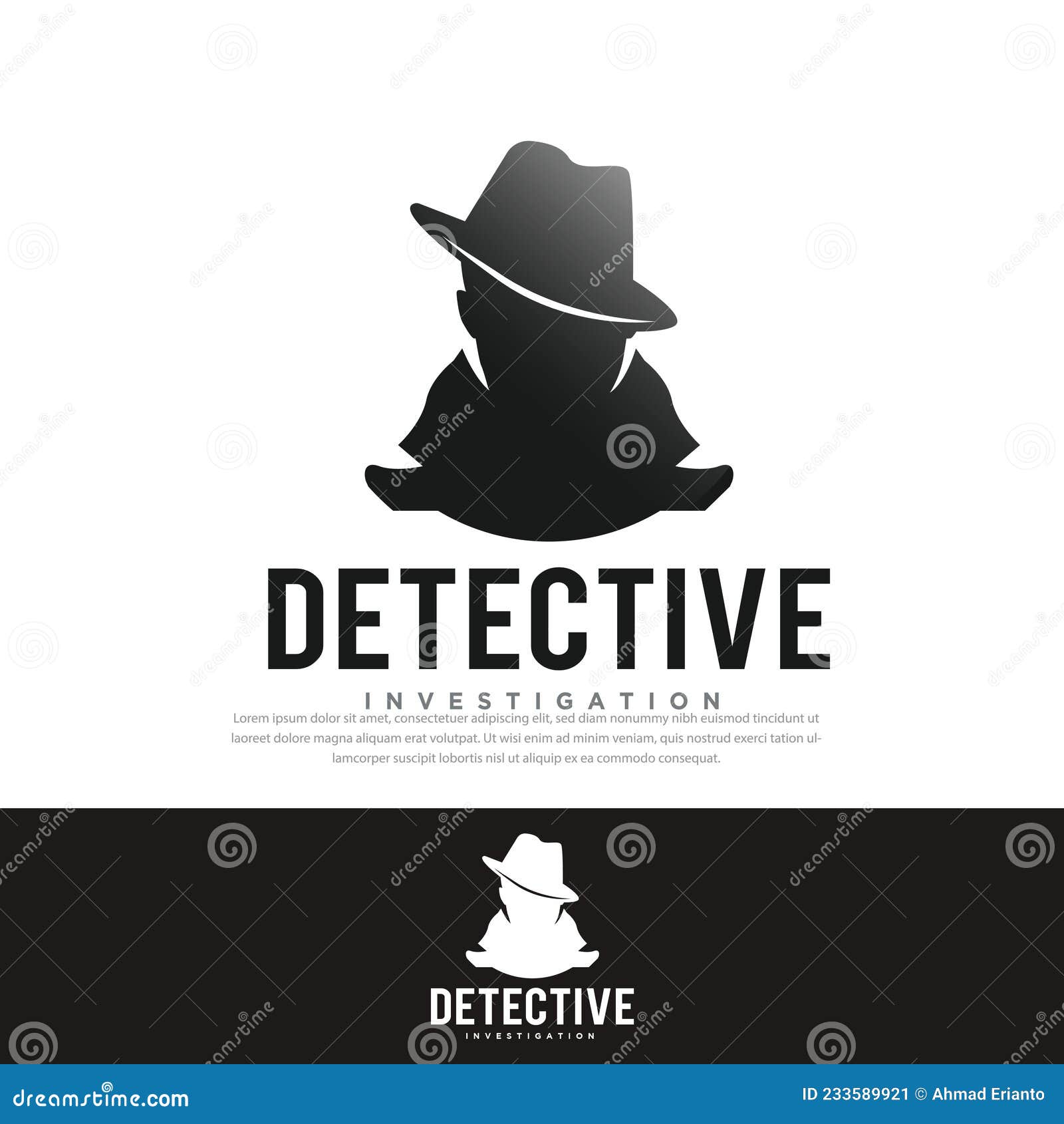 Detective Template Logo.investigation Concept,criminal Illustration ...