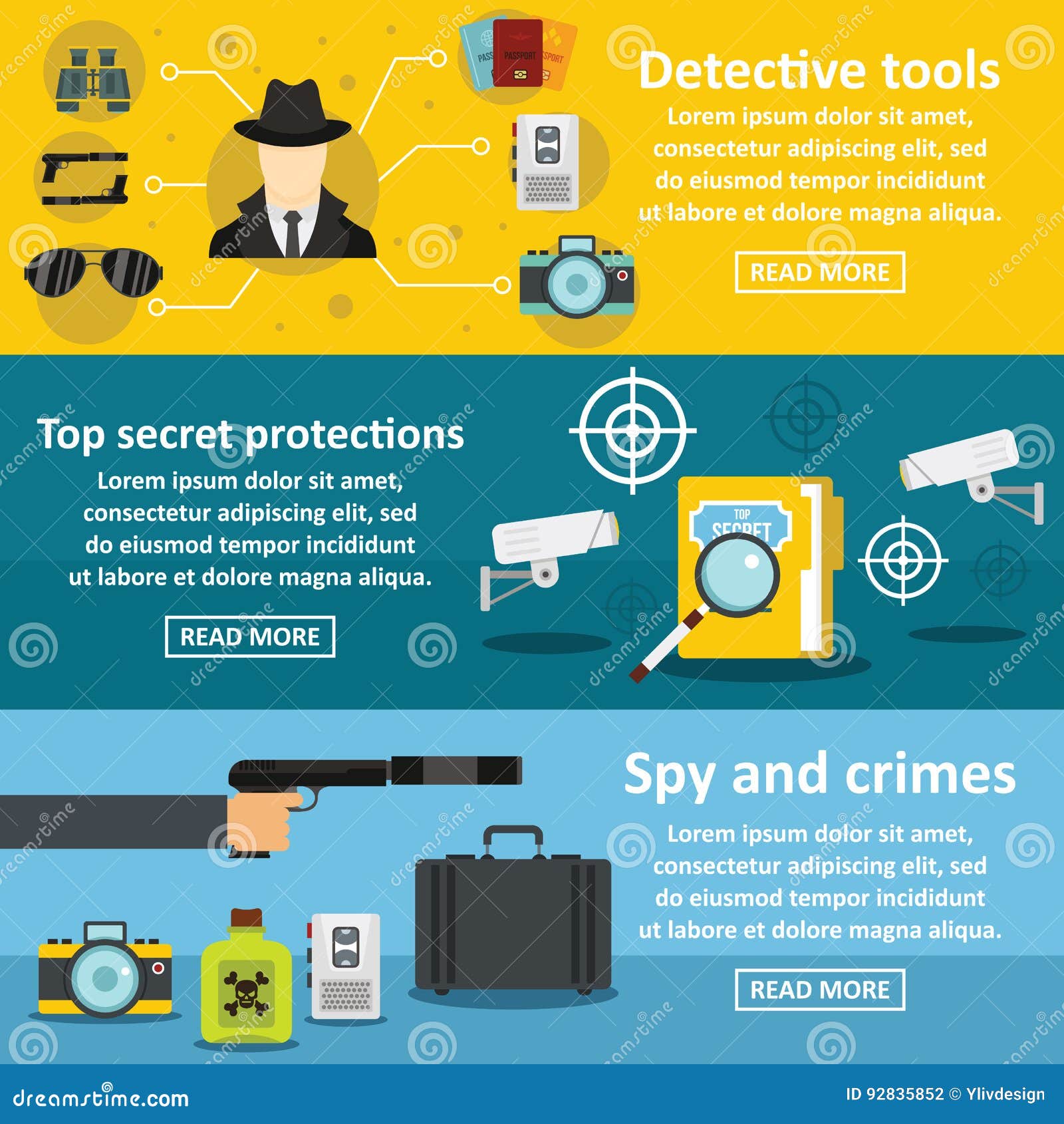 Detective Tools. Cartoon Vector Illustration. | CartoonDealer.com #96747574