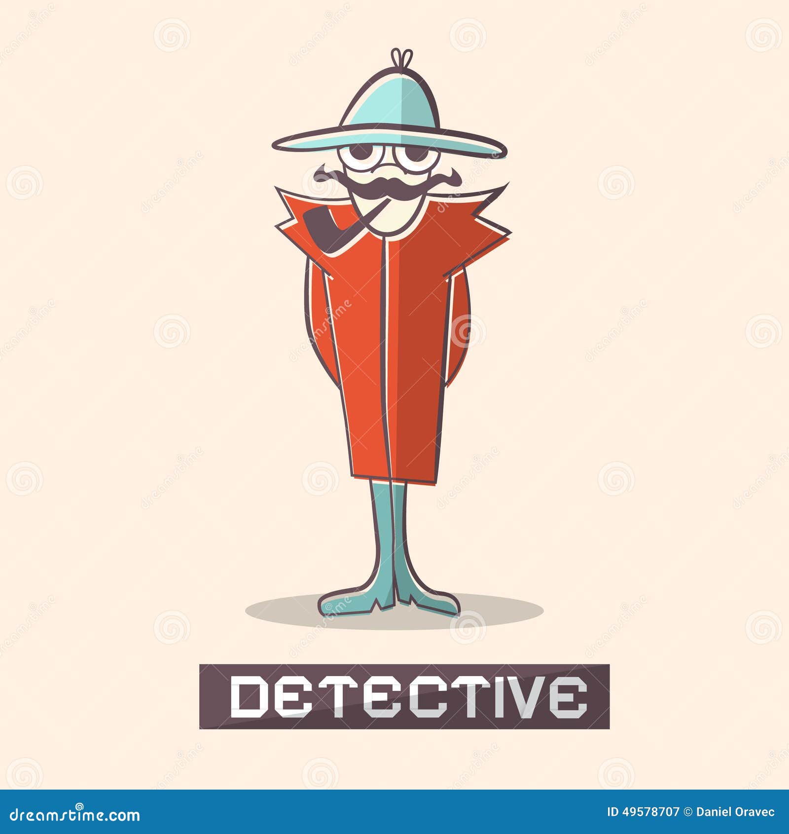 Detective Vector Illustration Stock Vector - Illustration of isolated ...