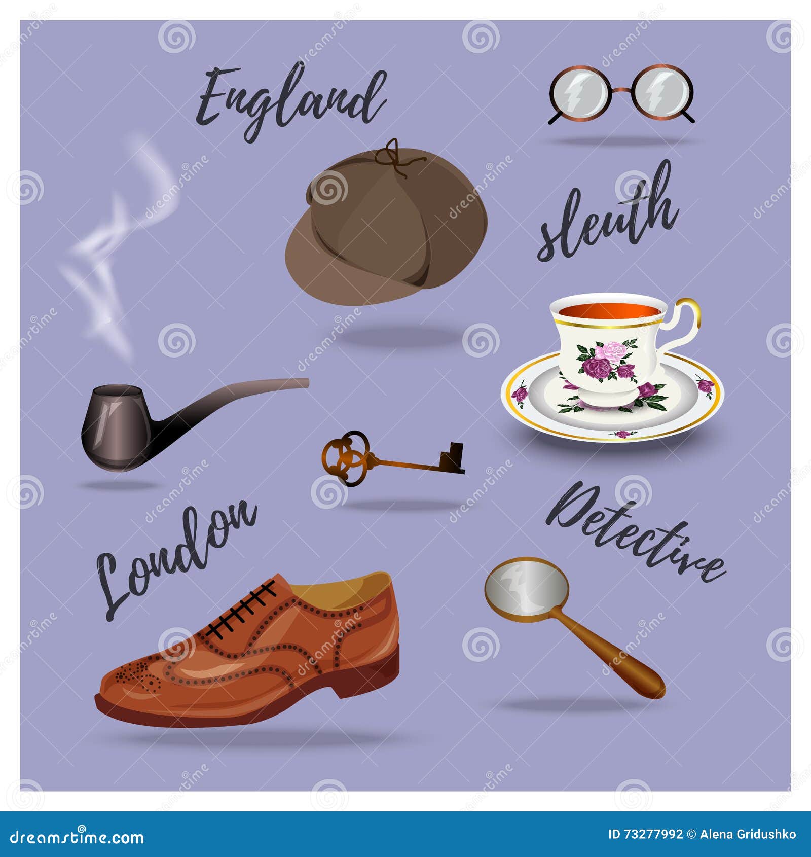 Detective vector set. stock vector. Illustration of search - 73277992