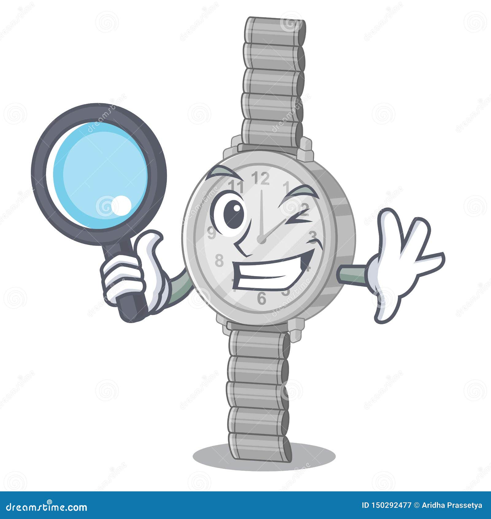 Detective Wristwatch in the a Character Shape Stock Vector ...