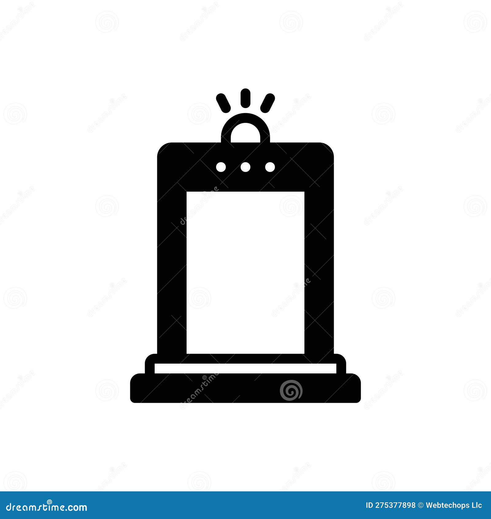 Black Solid Icon for Detector, Metal Detector and Electrical Stock ...