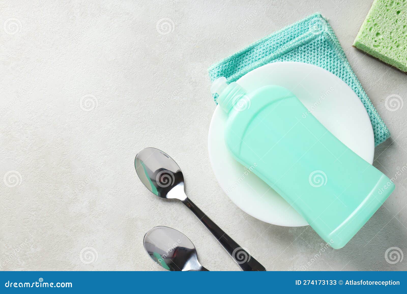 Detergent, Accessories for Dish Washing and Cleaning Stock Image ...
