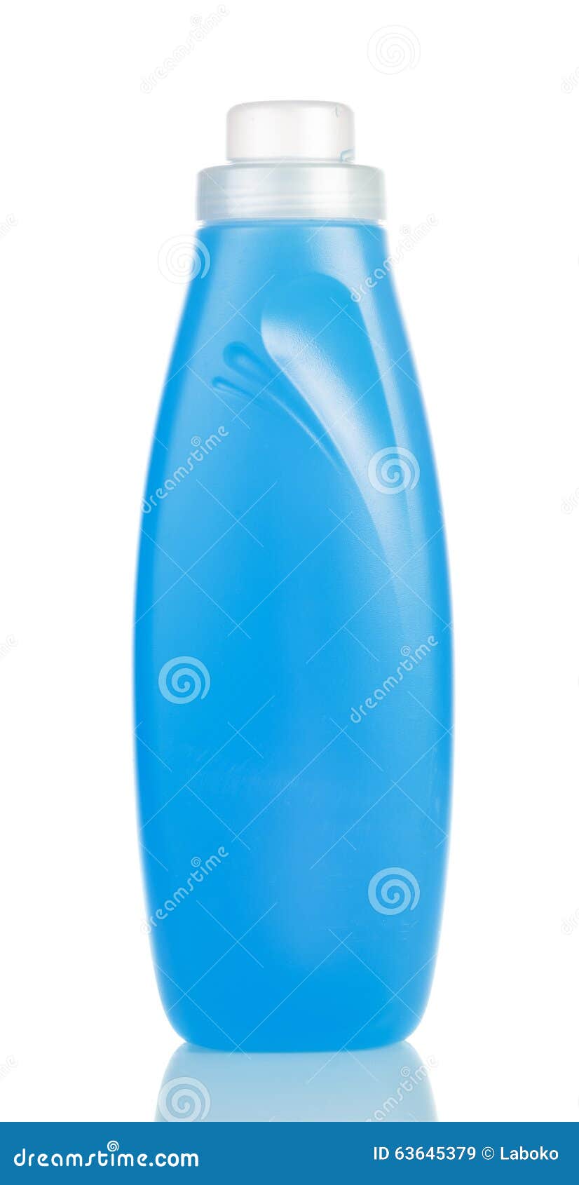 Detergent Blue Bottle Isolated on White Stock Image - Image of liquid ...