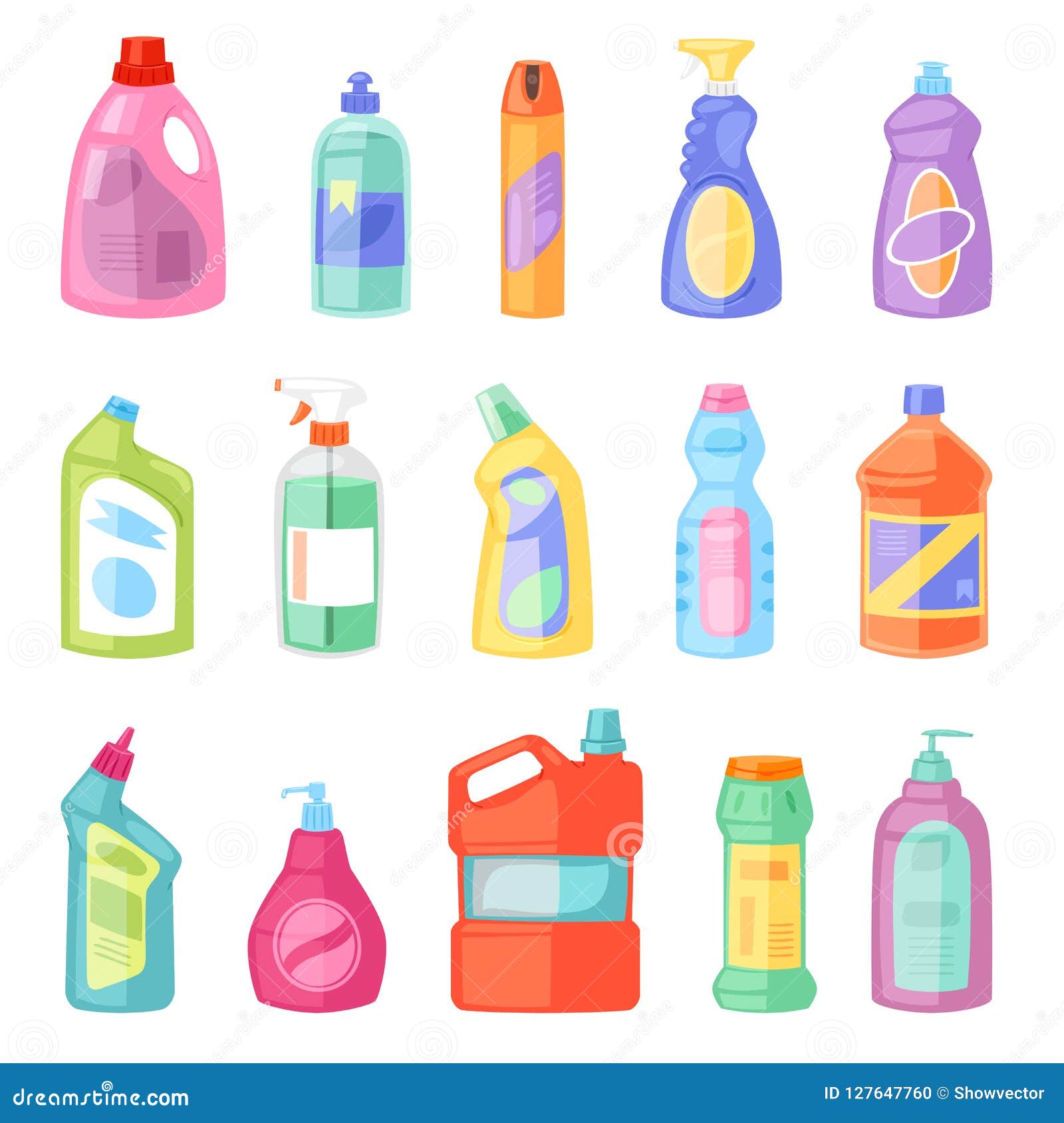 Detergent Bottle Vector Plastic Blank Container with Detergency Liquid ...