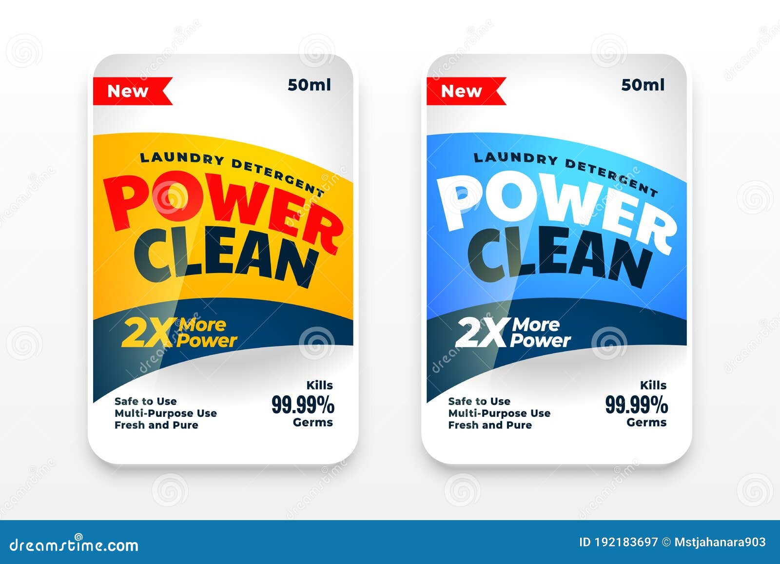 Detergent or Disinfectant Cleaner Labels Set Design Stock Vector ...