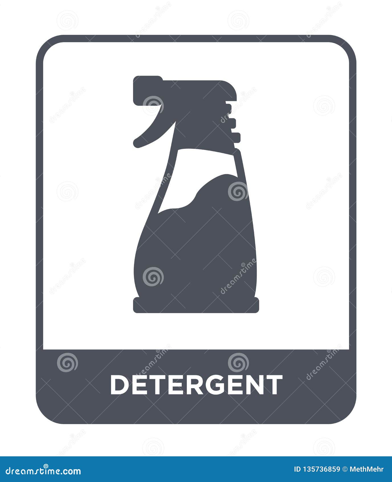 Detergent Icon in Trendy Design Style. Detergent Icon Isolated on White ...