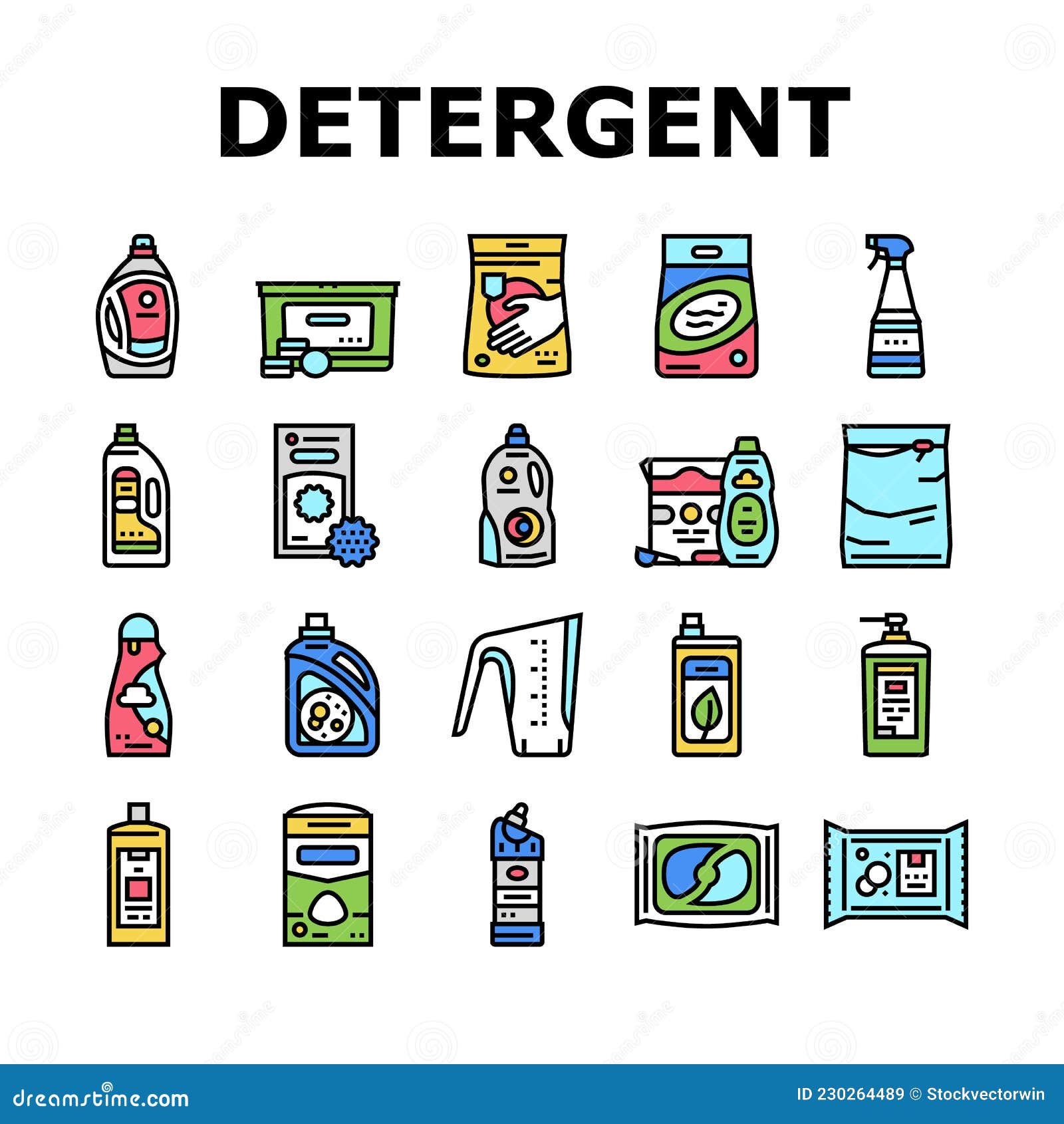 Detergent Organic Laundry Soap Icons Set Vector Stock Vector ... Detergent Organic Laundry Soap Icons Set Vector Stock Vector ...
