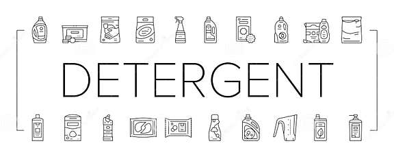 Detergent Organic Laundry Soap Icons Set Vector . Stock Vector ... Detergent Organic Laundry Soap Icons Set Vector . Stock Vector ...