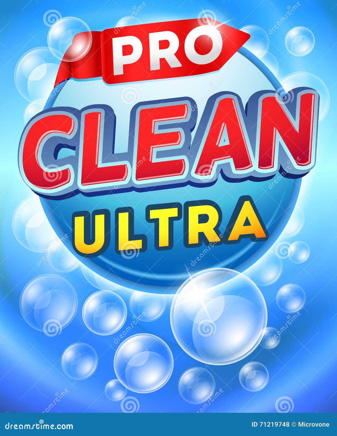 Detergent Packaging Vector Template Design Stock Vector - Illustration ...