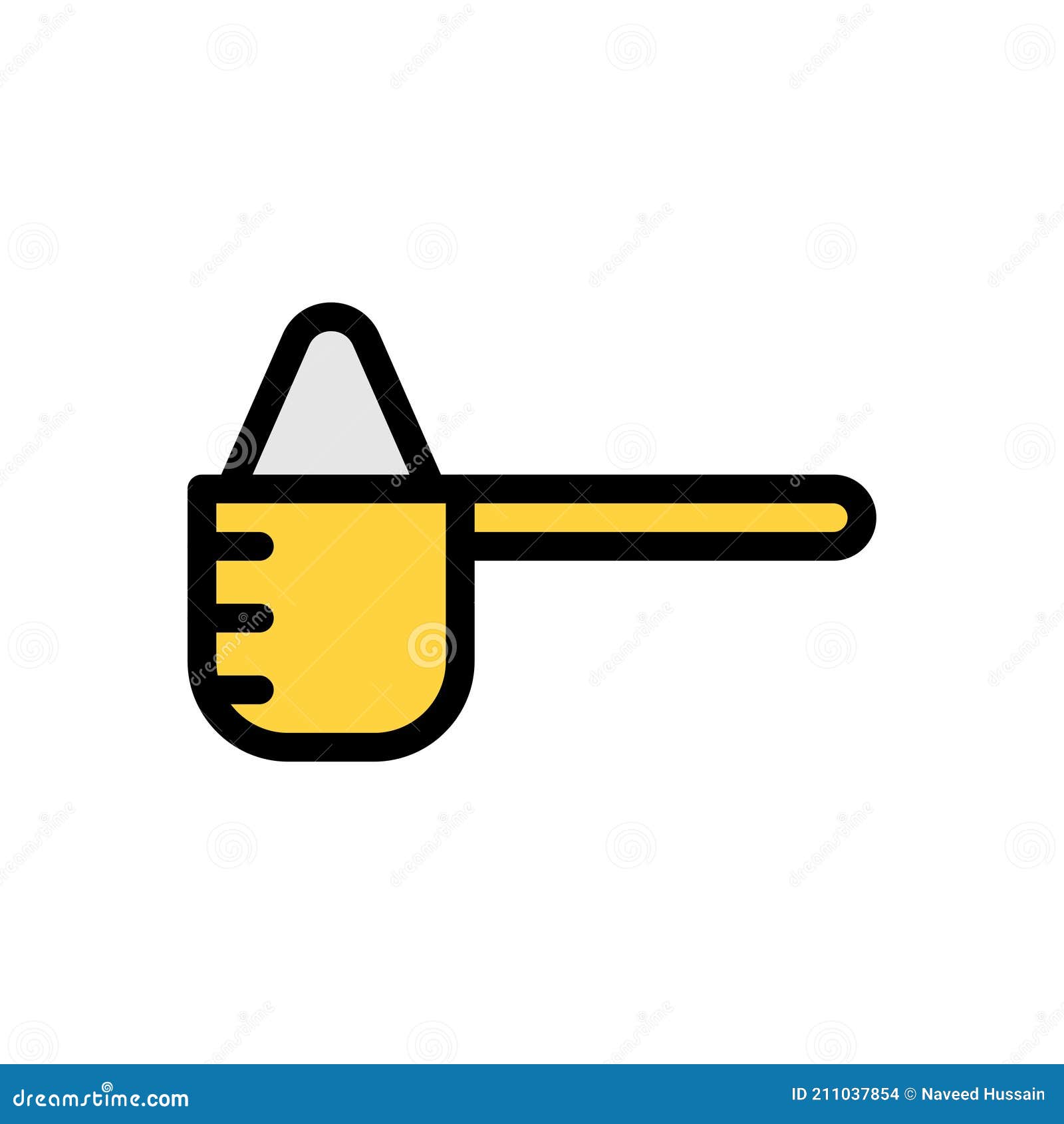 Detergent spoon stock vector. Illustration of sign, flat - 211037854