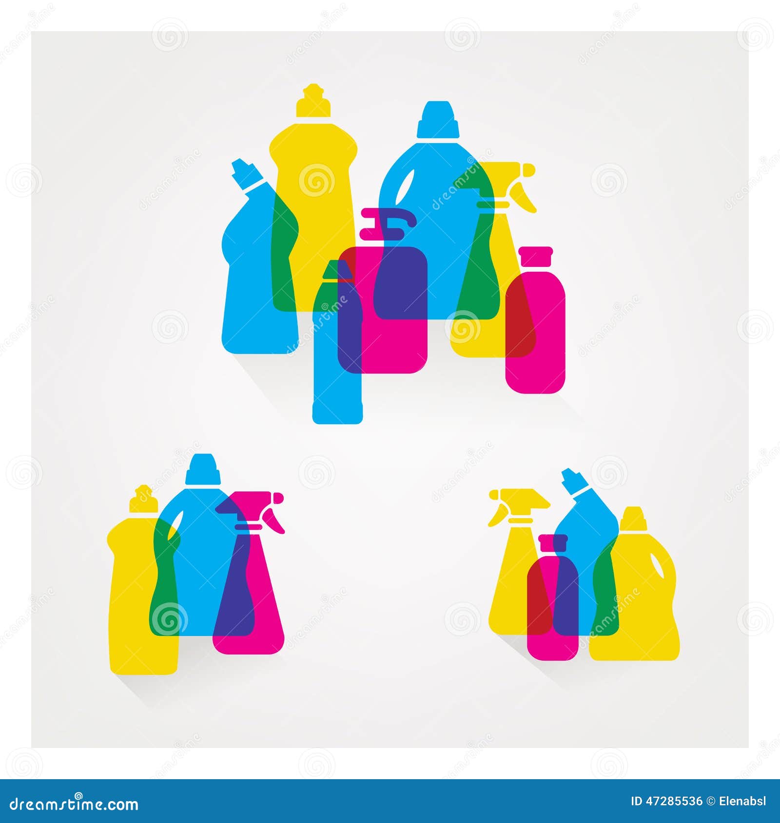 Detergents set stock vector. Illustration of magenta - 47285536