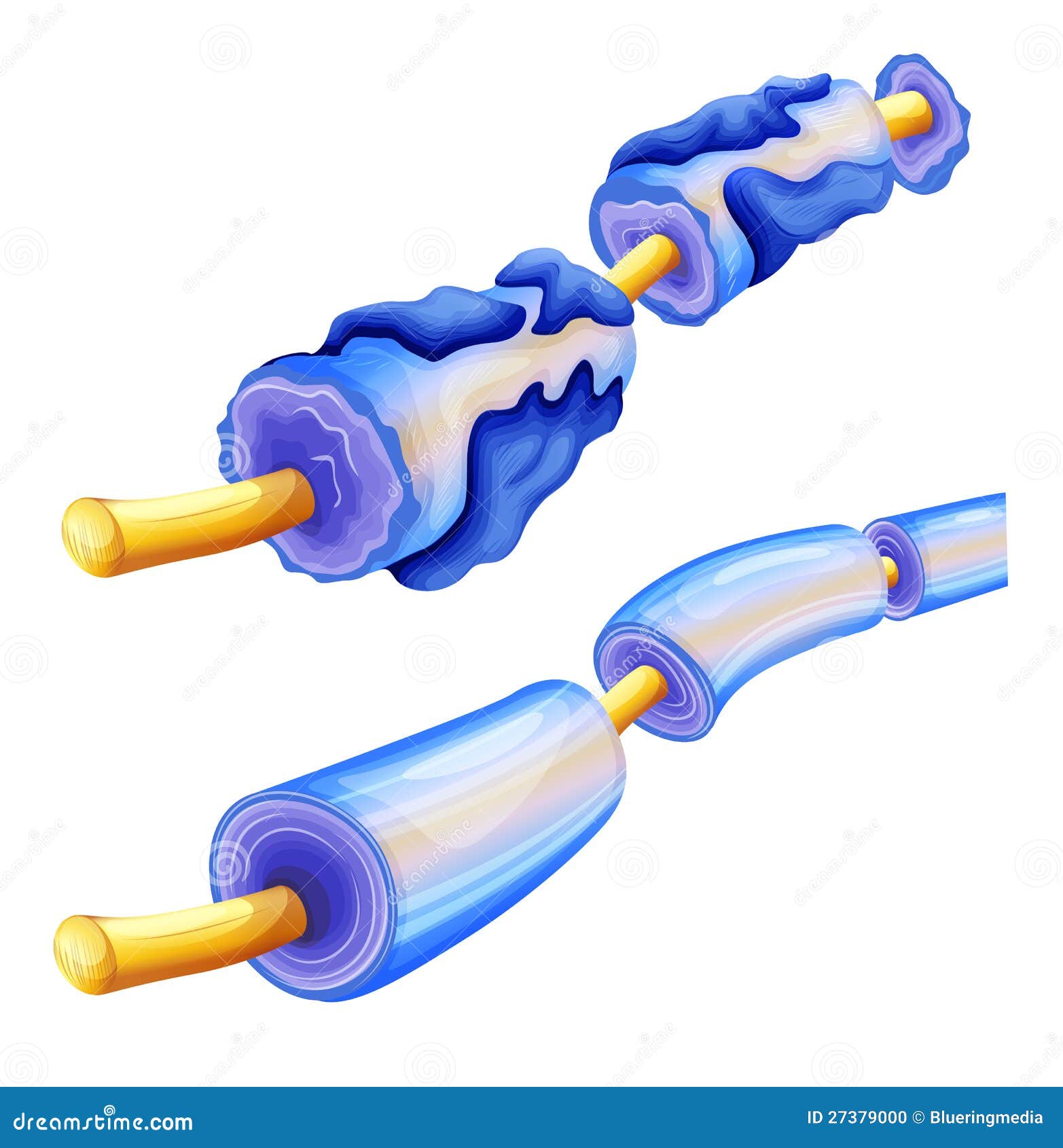 Deterioramento Della Mielina Illustrazione di Stock - Illustrazione di ...