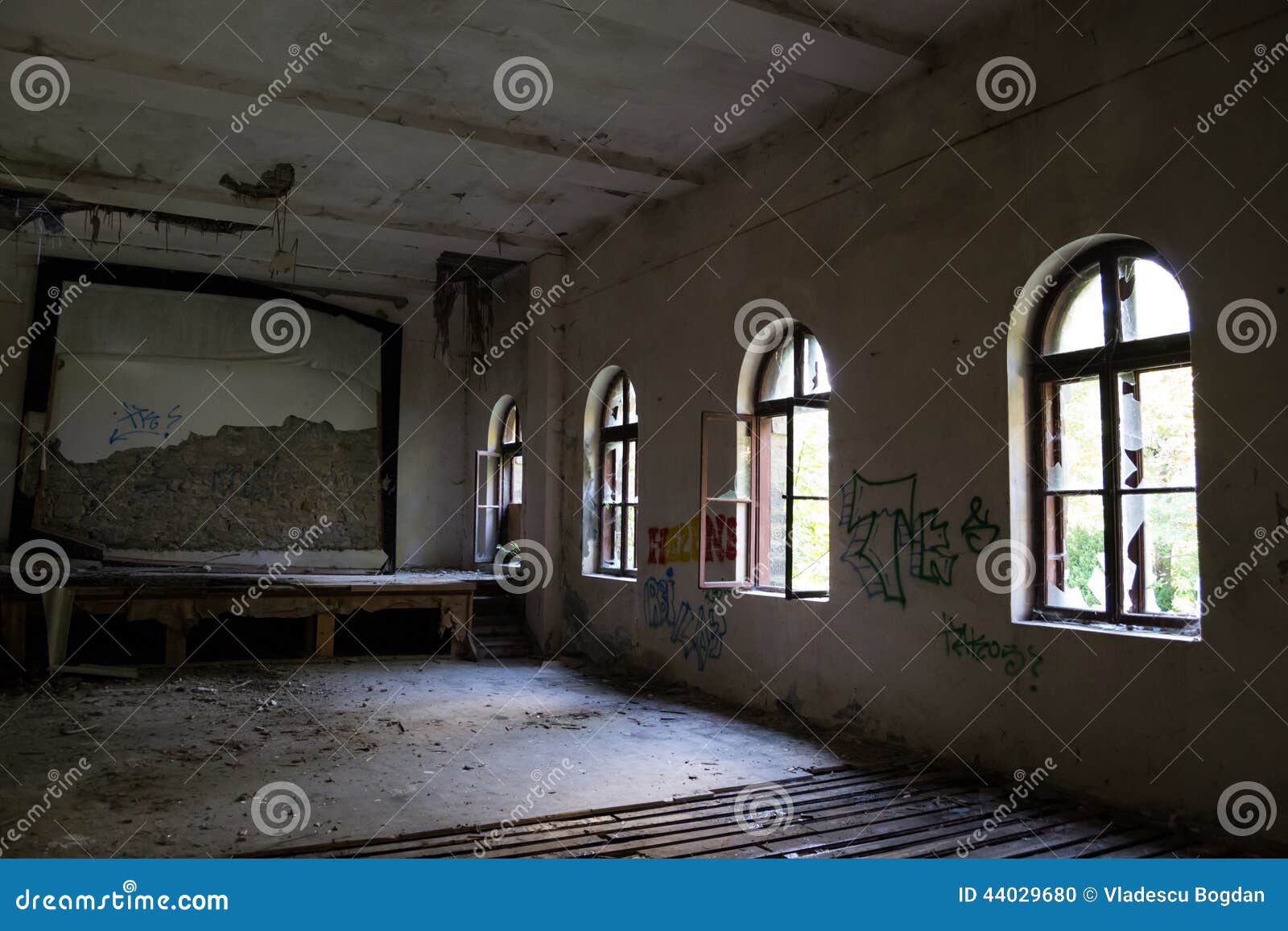 Deteriorated room stock photo. Image of degraded, cracked - 44029680