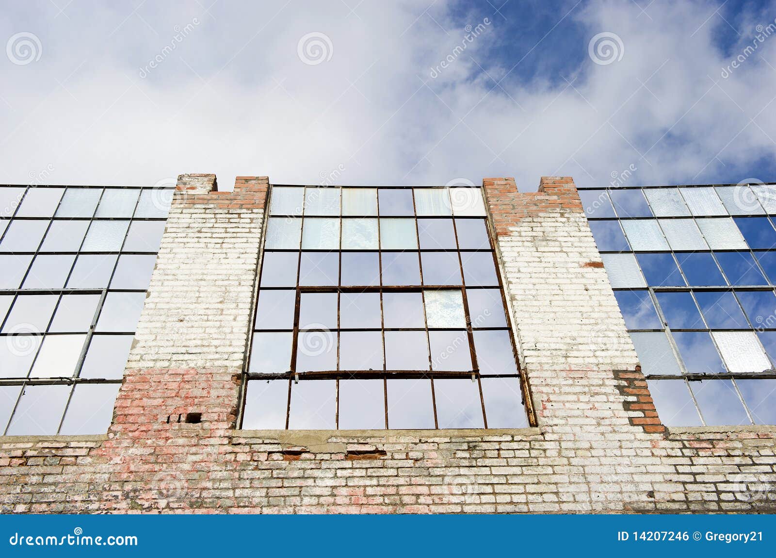 Deteriorating Old Building with Sky Stock Photo - Image of light ...