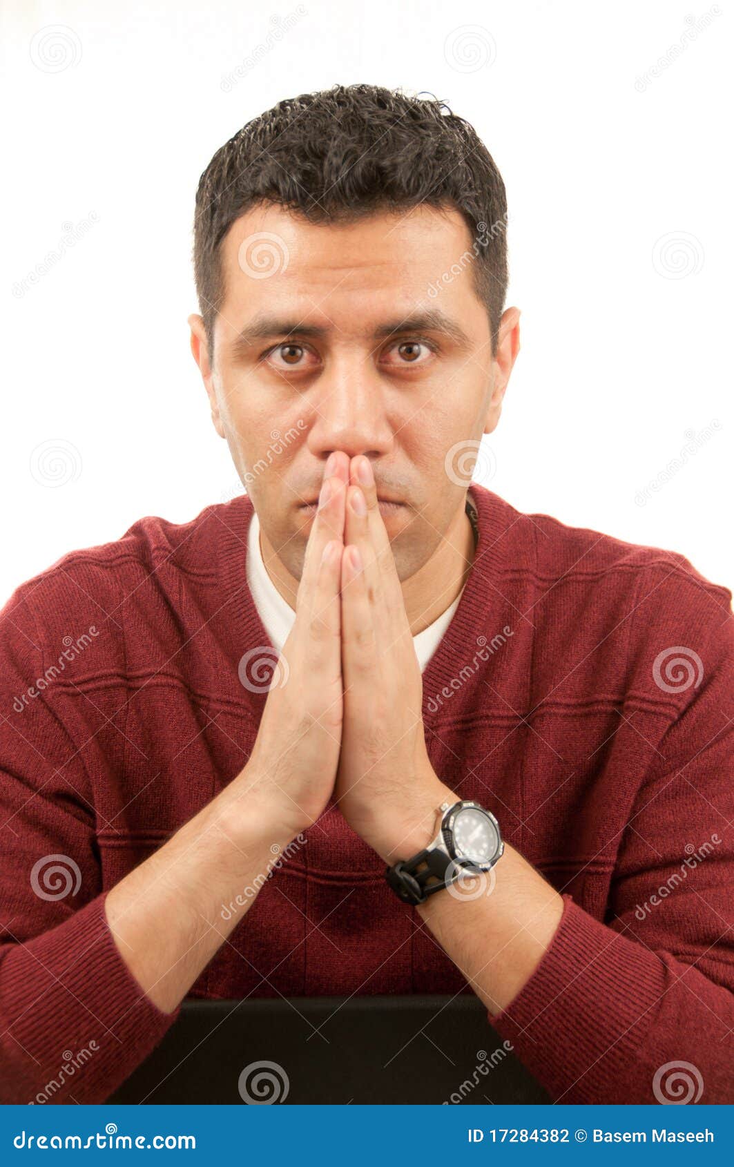 Determent Young man stock photo. Image of idea, hair - 17284382