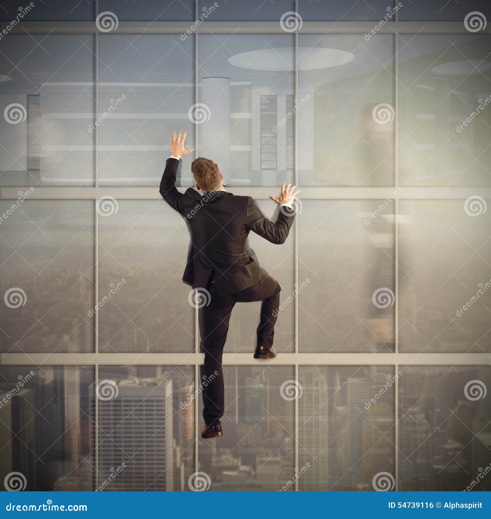 Determinated E Strong Businessman Stock Photo - Image of climb, glass ...