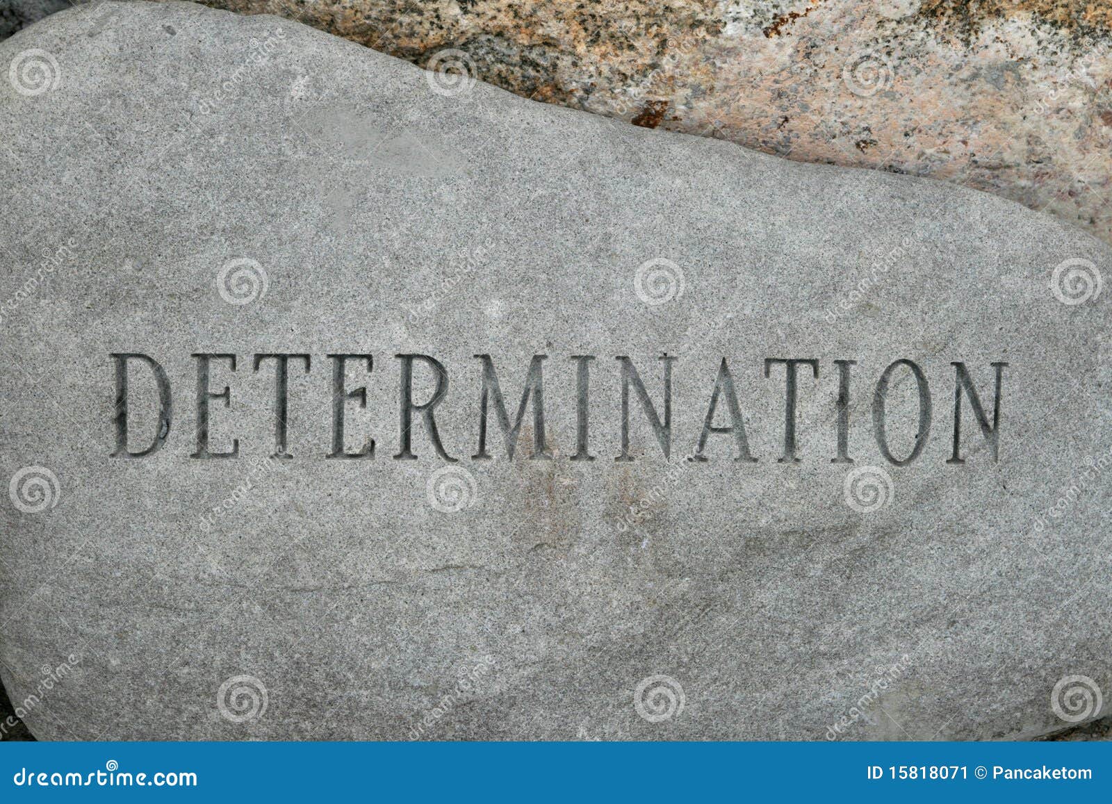 Determination stock image. Image of stone, text, carved - 15818071