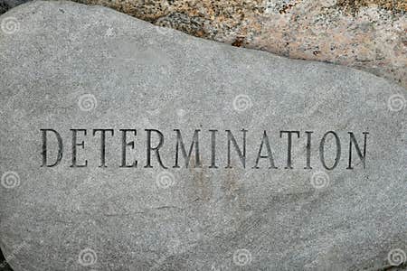 Determination stock image. Image of stone, text, carved - 15818071