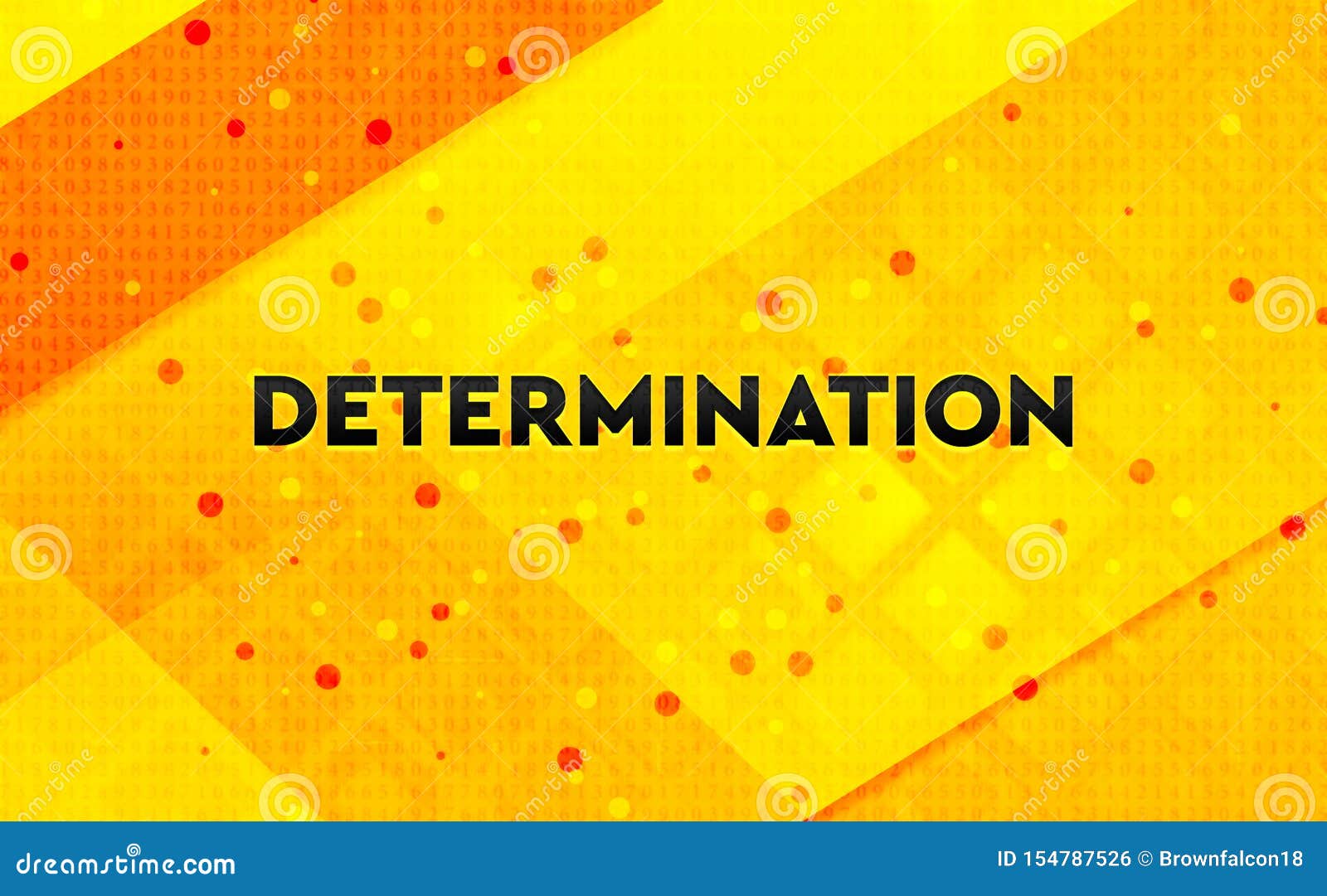 Determination Abstract Digital Banner Yellow Background Stock ...