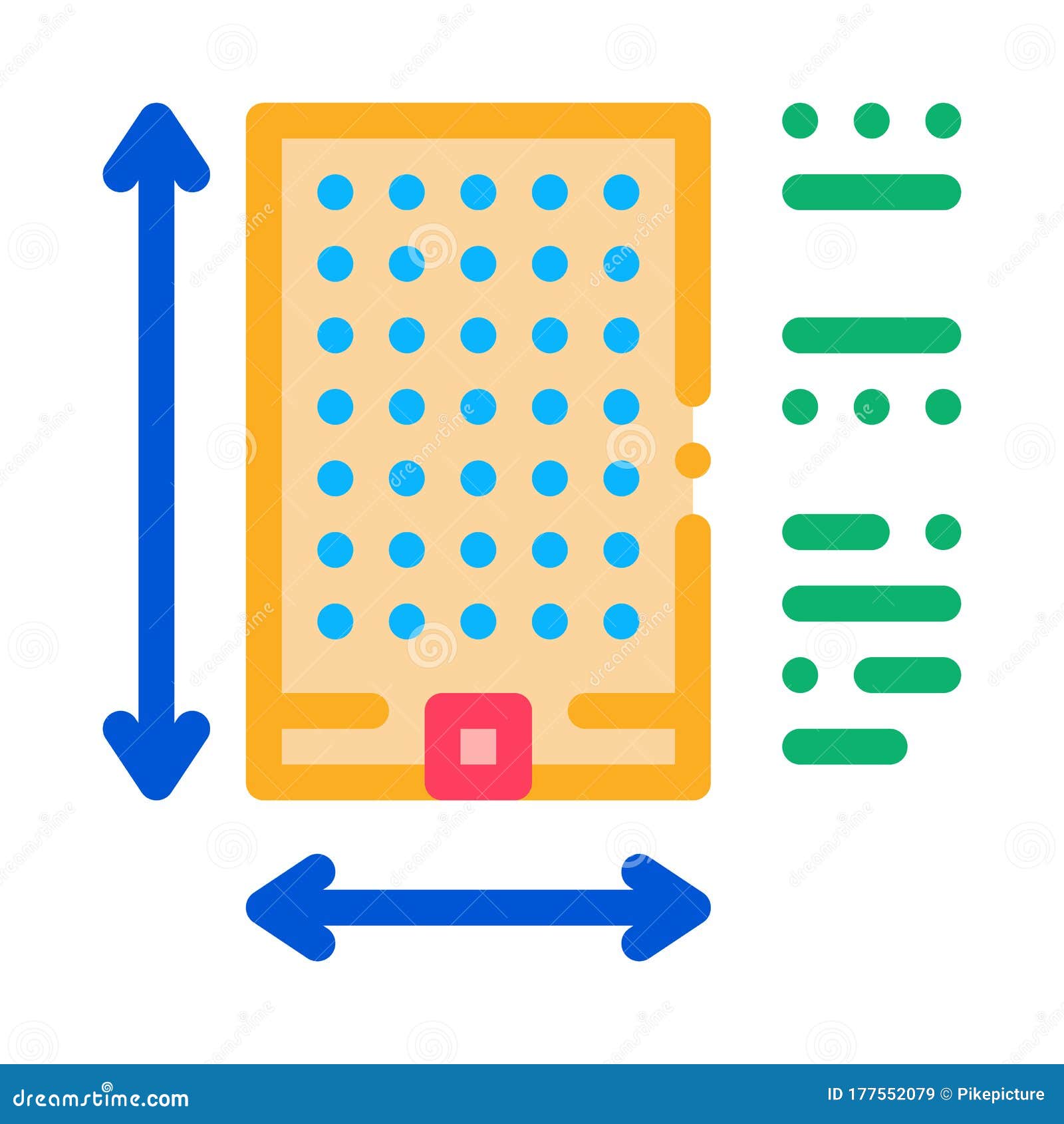 Determination of Area Construction Icon Vector Outline Illustration ...