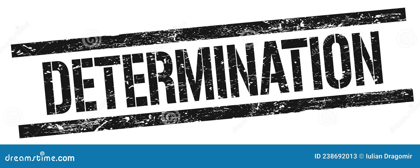 DETERMINATION Text on Black Grungy Rectangle Stamp Stock Illustration ...