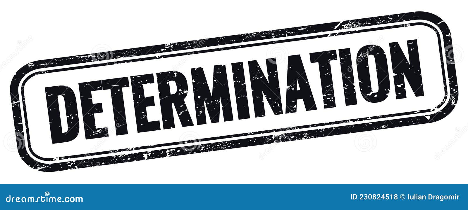 DETERMINATION Text on Black Grungy Vintage Stamp Stock Illustration ...
